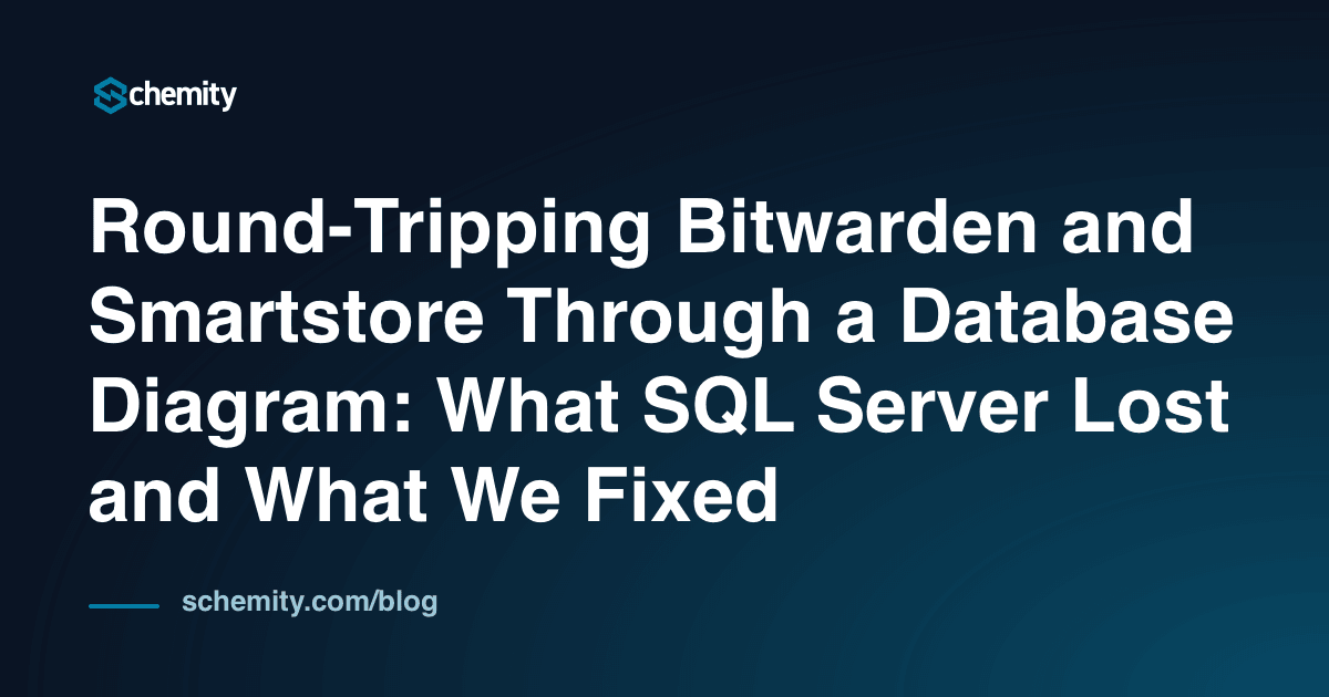 Round-Tripping Bitwarden and Smartstore Through a Database Diagram ...